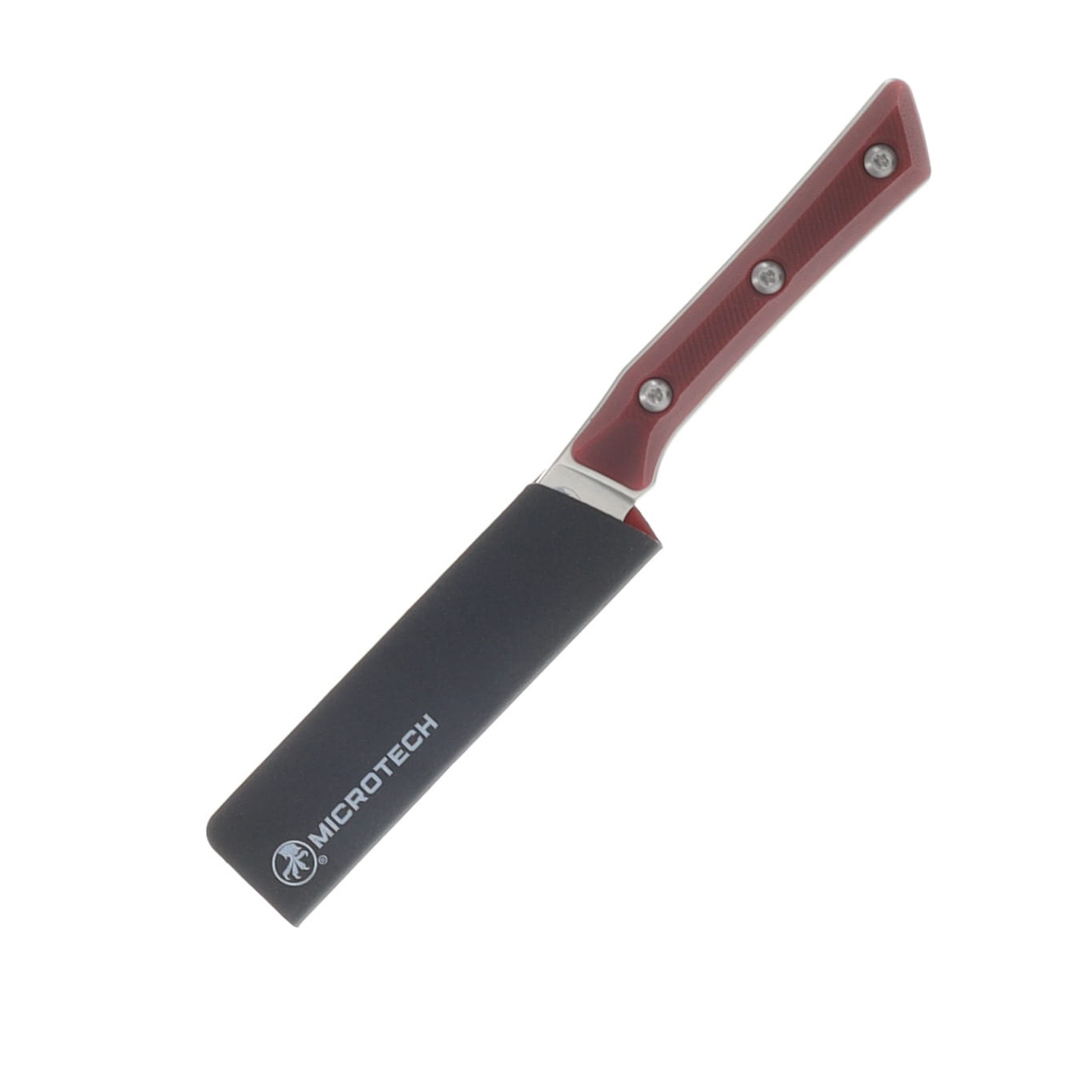Microtech Paring Knife Merlot 3.5in Plain Stonewash Paring