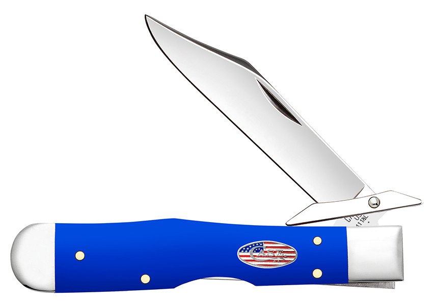 Case XX Cheetah Cub Lockback Folding Knife Royal Blue Smooth Synthetic ...