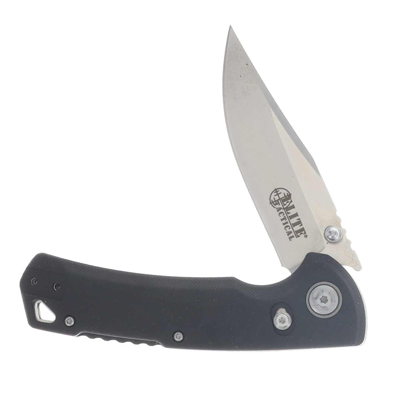 Elite Tactical The Chaser Button Lock Folding Knife Satin D2/Black G-10 ...