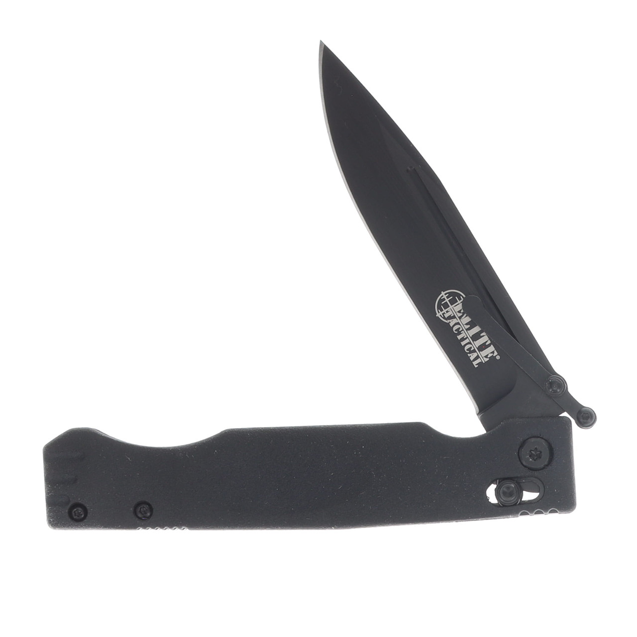 Elite Tactical Guardsman Crossbar Lock Folding Knife Blackout D2/G-10 ...