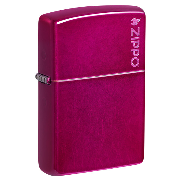 Zippo Translucent Candy Raspberry Logo ZP24003ZL - Smoky Mountain Knife ...