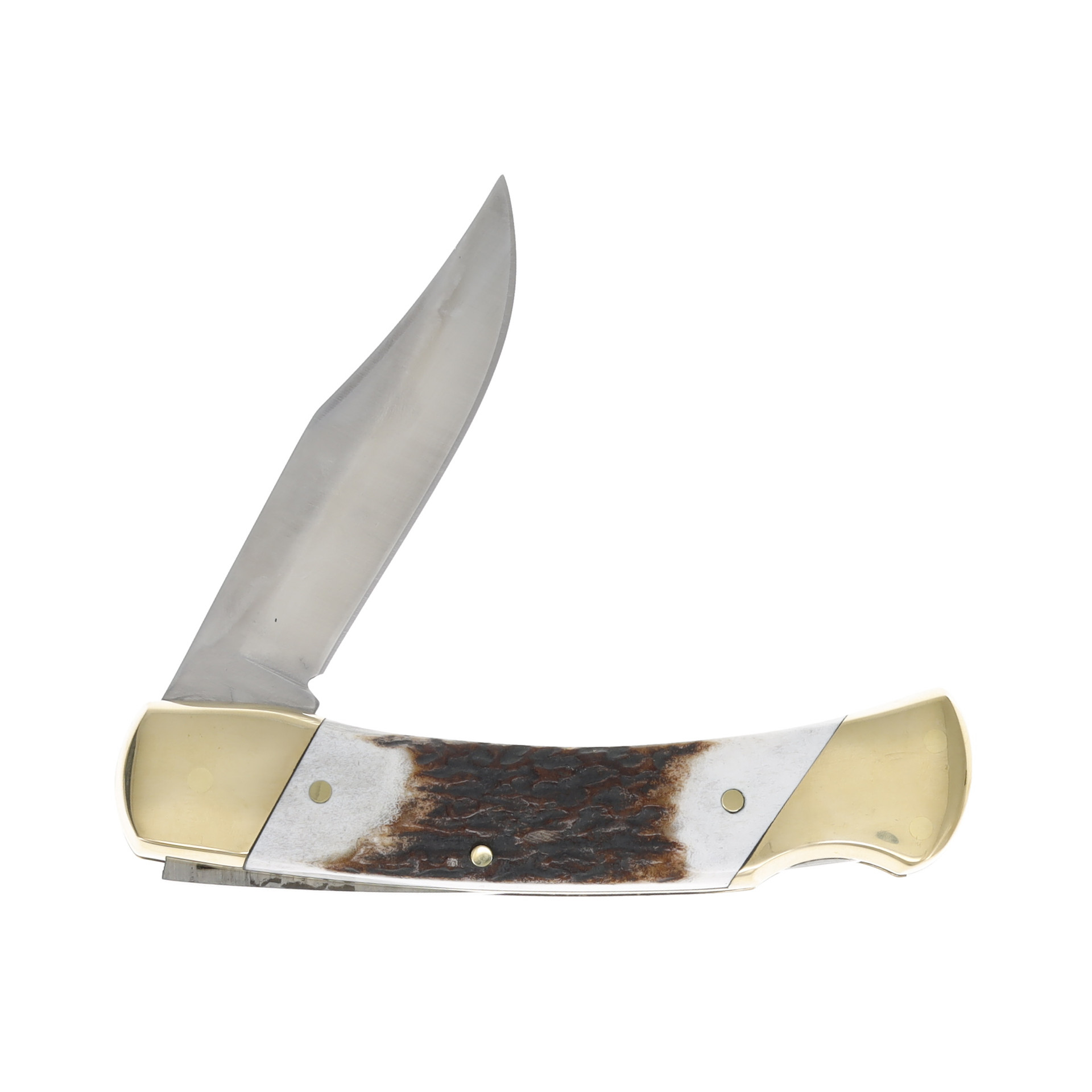 Schrade Stag Lockback Clip Point Folding Knife SCH6 - Smoky Mountain ...