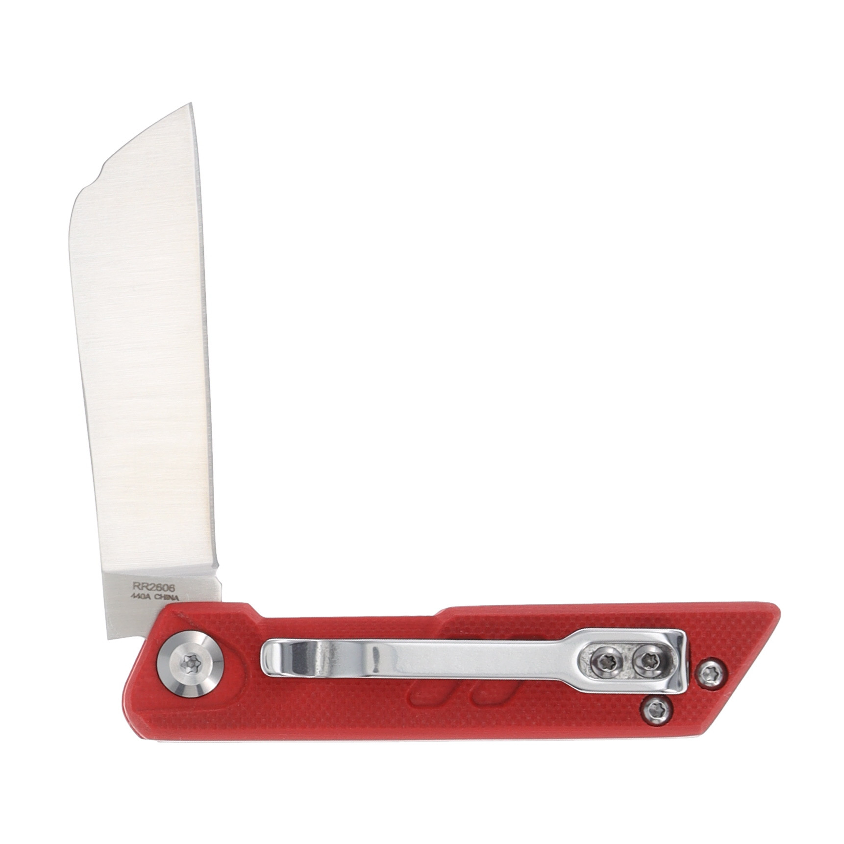 Rough Ryder Vibe 2.25in Satin 440A Red G-10 - Smoky Mountain Knife Works