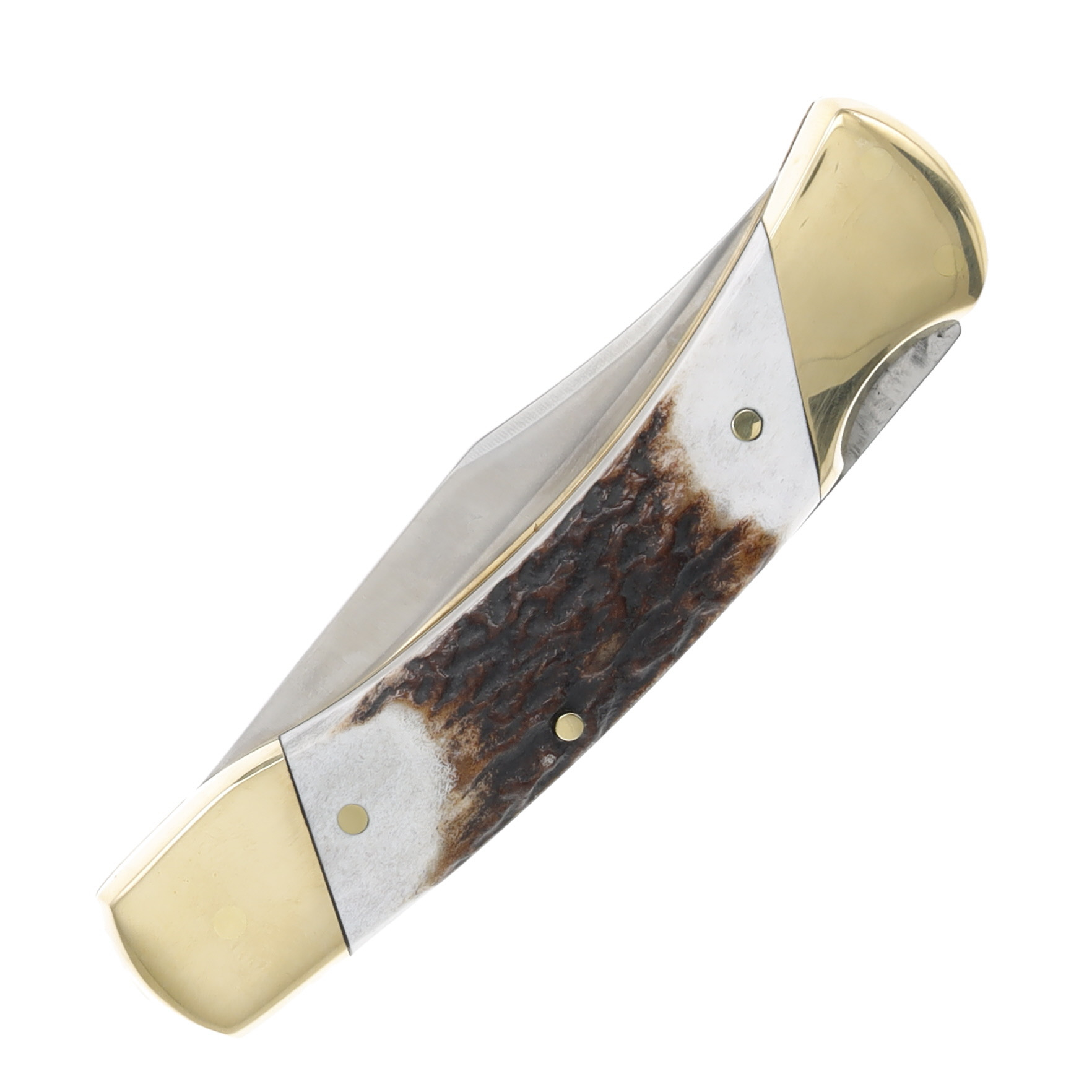 Schrade Stag Lockback Clip Point Folding Knife SCH6 - Smoky Mountain ...