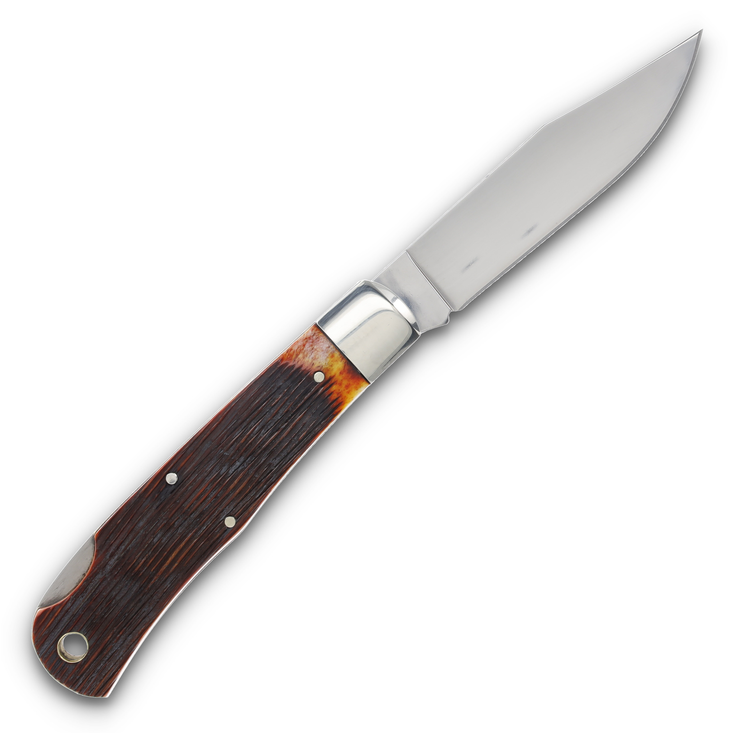 Queen Cutlery Lockback Folding Knife Amber Winterbottom Bone QAWB106L ...