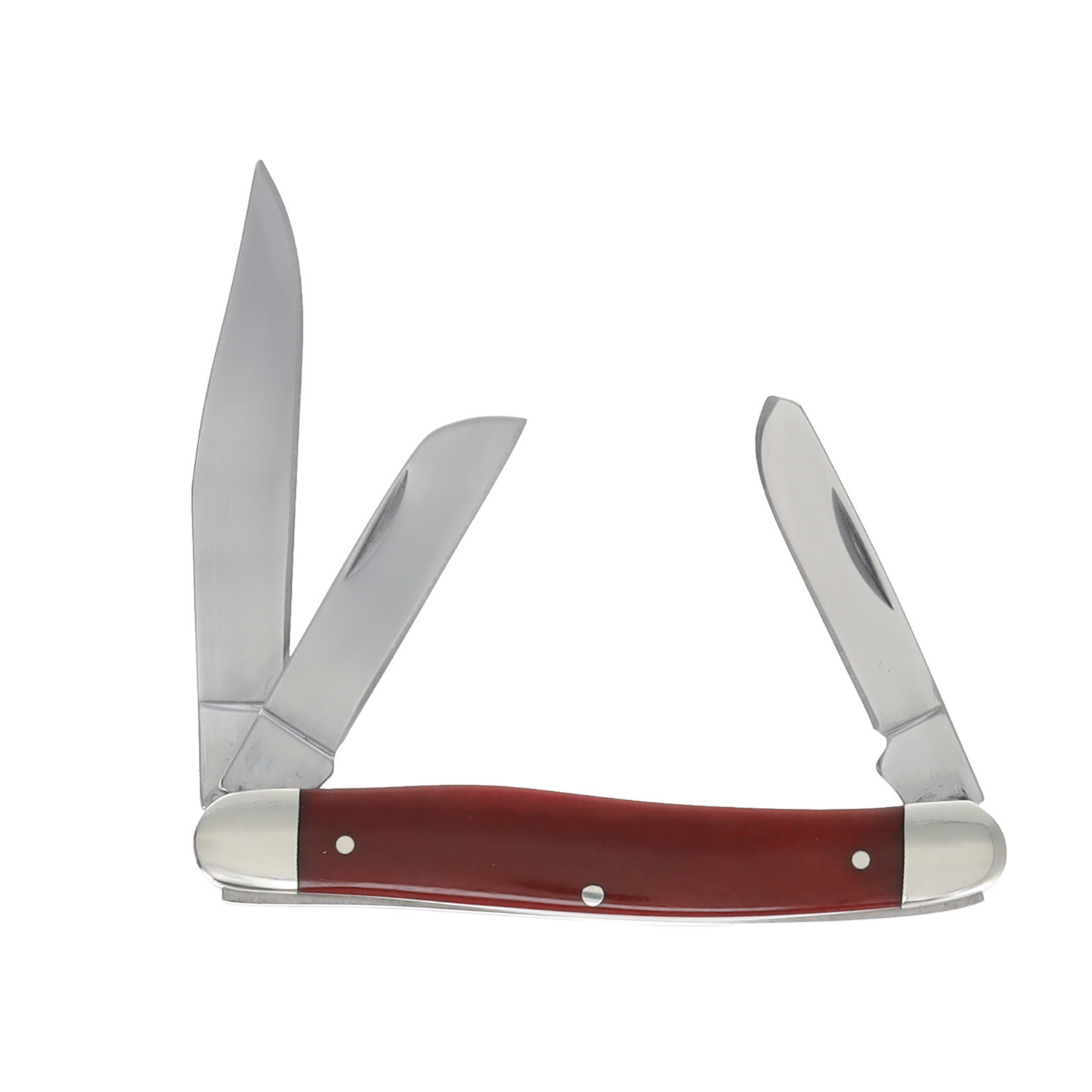 Queen Cutlery USA No. 9 Red Smooth Bone Stockman with Gift Tin