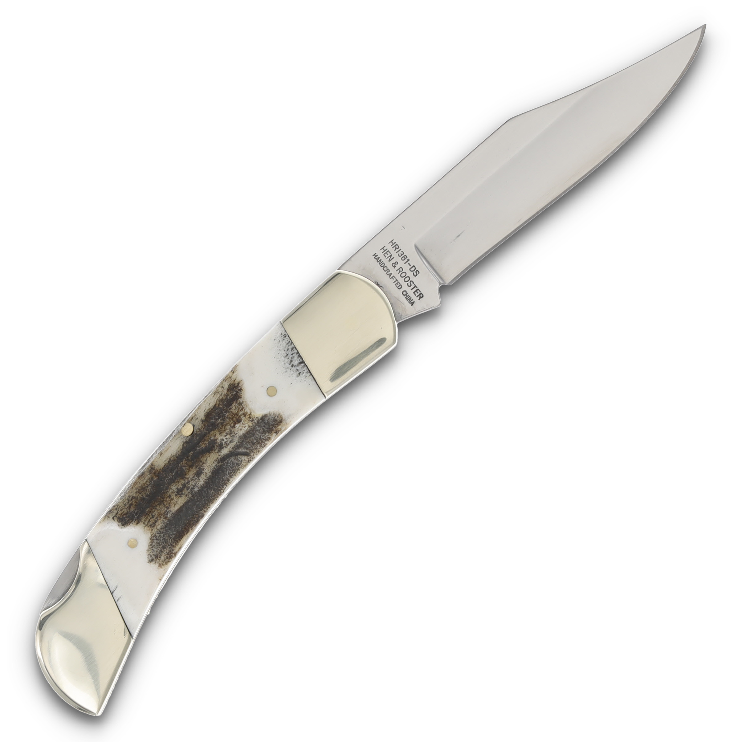 Hen & Rooster Large Lockback Deer Stag - Smoky Mountain Knife Works