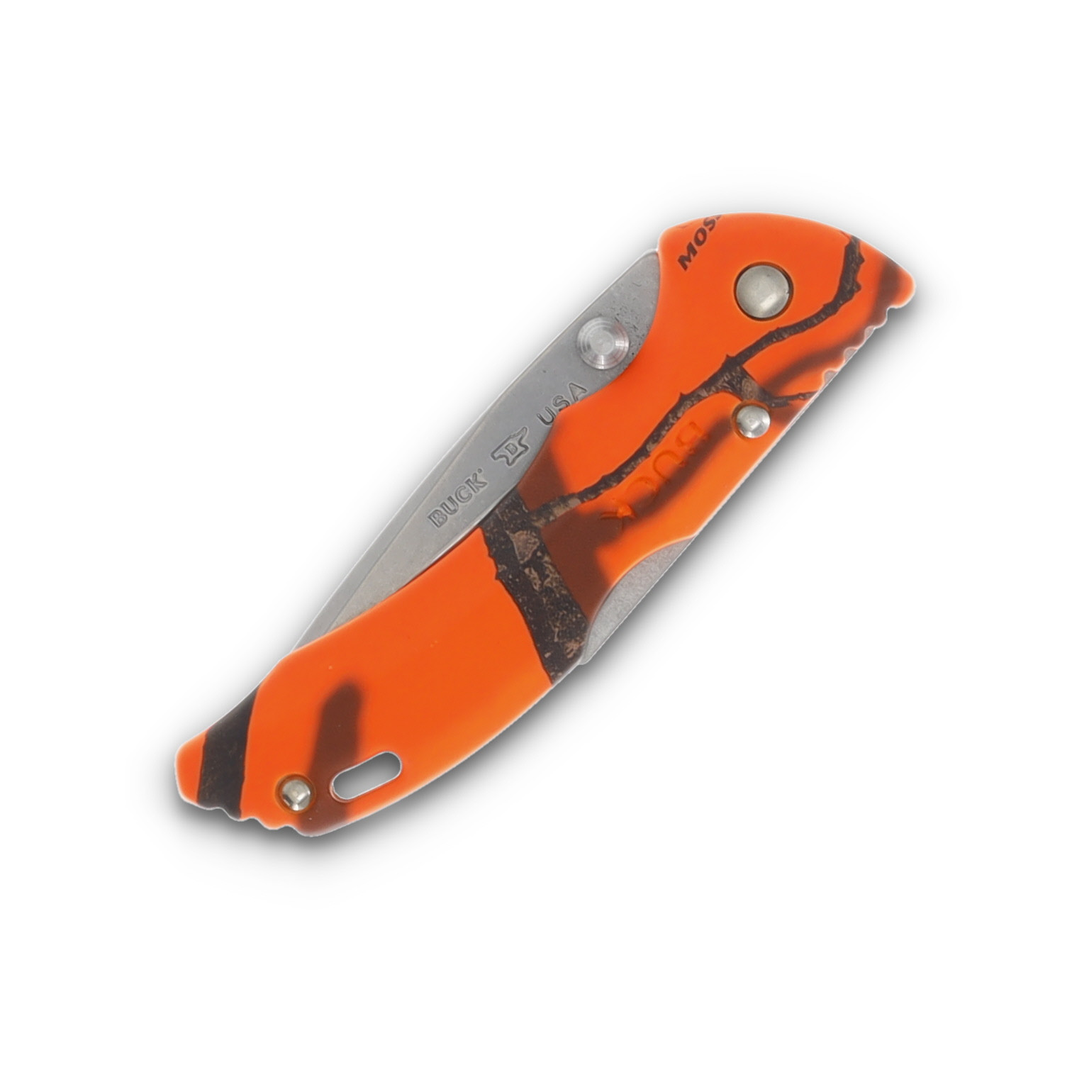 Buck Rival 1 Small Lockback Folding Knife Mossy Oak Break Up Blaze ...