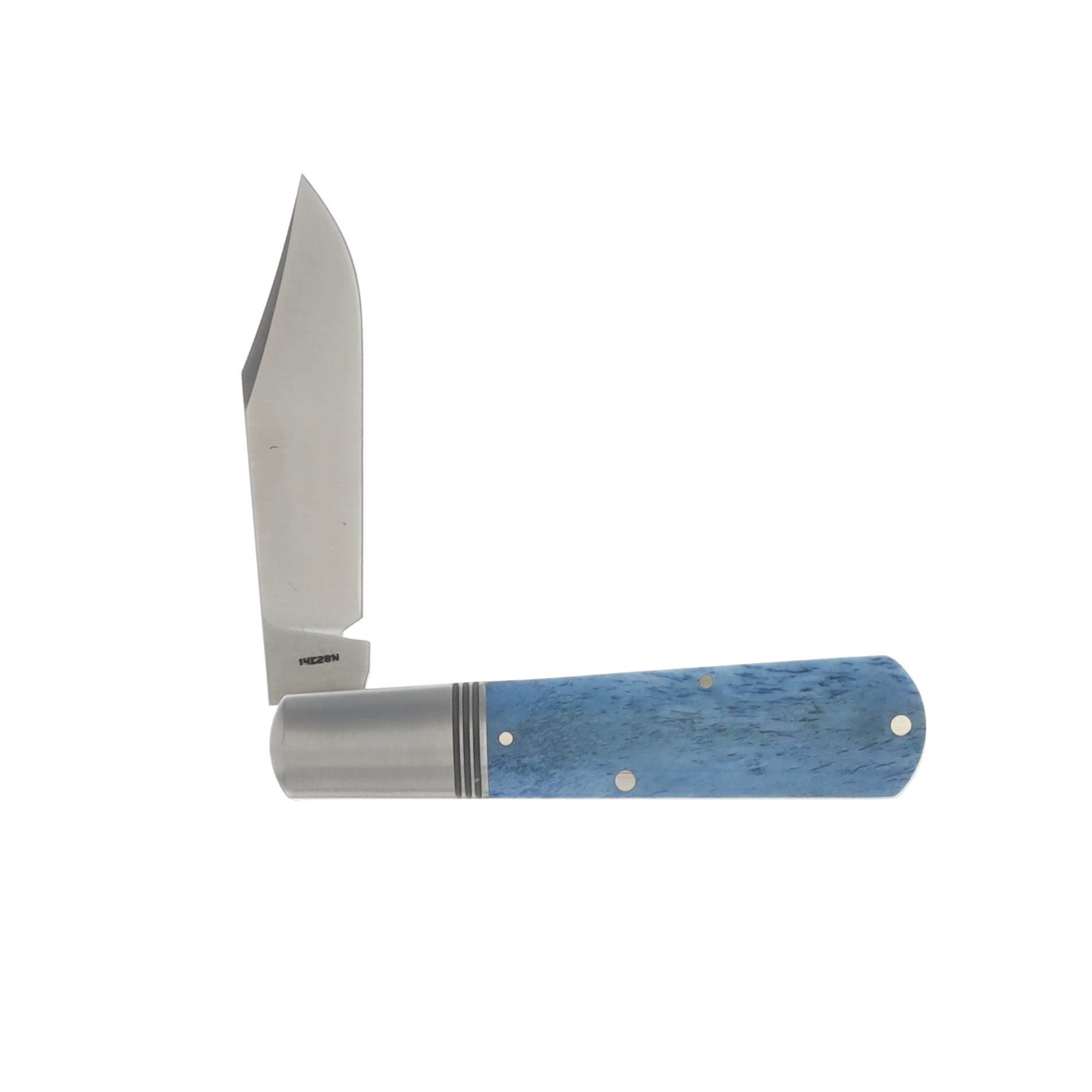 Jack Wolf Gateway Barlow Folding Knife Smooth Blue Bone GW-BAR-01-SMT ...