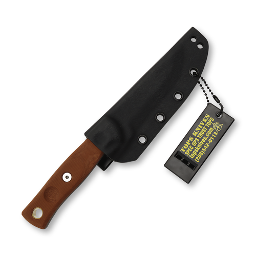 TOPS Fieldcraft 3.5 3.75 Inch Plain Black Traction Coated Drop Point