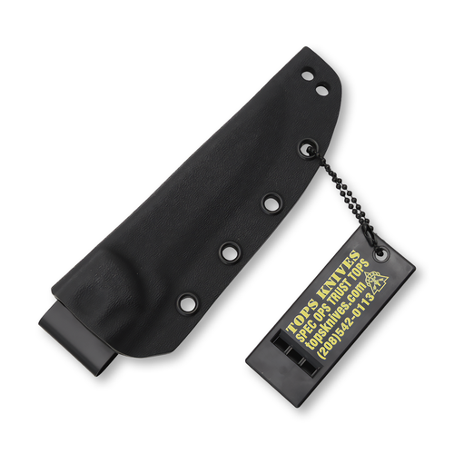 TOPS Fieldcraft 3.5 3.75 Inch Plain Black Traction Coated Drop Point