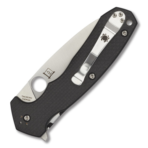Spyderco Amalgam Folding Knife 3.8 Inch Plain Satin Drop Point