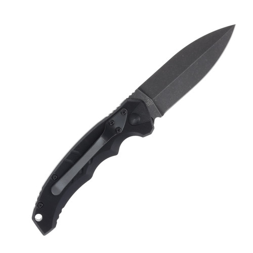Boker Plus Intention II OTS Automatic Black - 3.35in Dagger Stonewashed ...