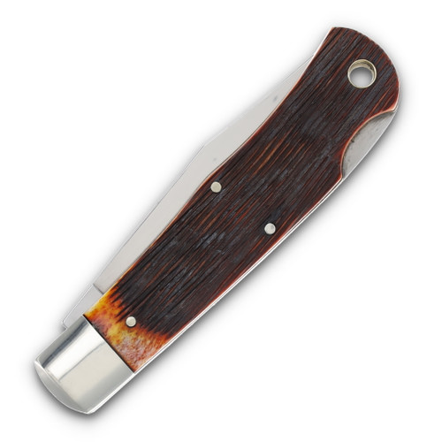 Queen Cutlery Lockback Folding Knife Amber Winterbottom Bone QAWB106L ...