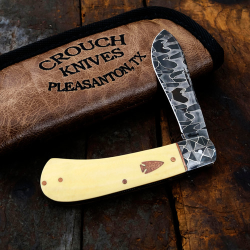 Crouch Knives Trapper with Doug Ponzio Damascus BCK004 - Smoky Mountain ...
