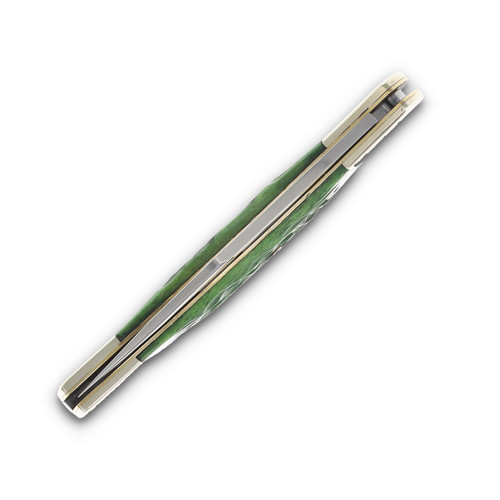 Hen & Rooster Single Blade Lockback Green Pick Bone HRI361GPB - Smoky ...