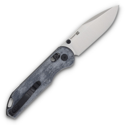 Kizer Assassin Folding Knife Blue Denim 3.1in Plain Satin Drop Point