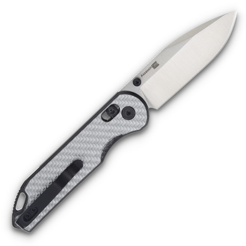Kizer Assassin Folding Knife Silver 3.1 Inch Plain Satin Drop Point ...