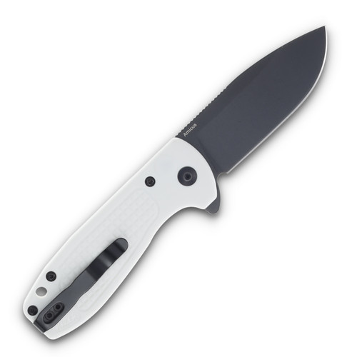 Kizer Amicus Folding Knife White 2.95 Inch Plain Black Drop Point