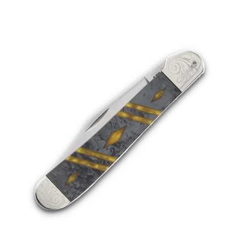 Case XX Diamond Series Black and Gold Corelon Two-Blade Copperhead ...