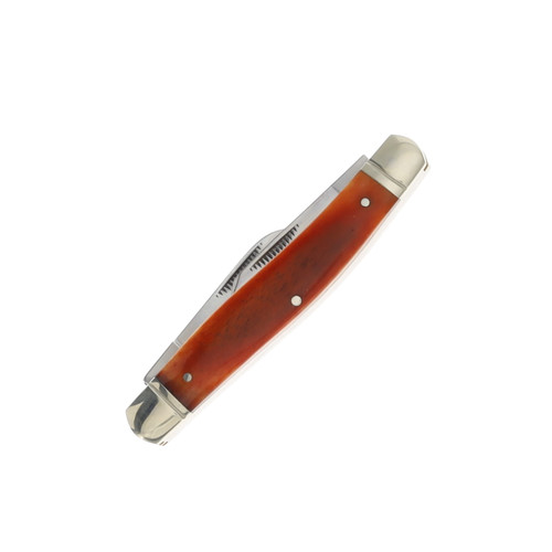 Old Forge Stockman 3 Bld. Burnt Orange Smooth Bone D2 Blade Steel ...