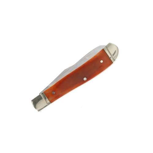 Old Forge Mini Trapper 2 Bld. Burnt Orange Smooth Bone D2 Blade Steel ...