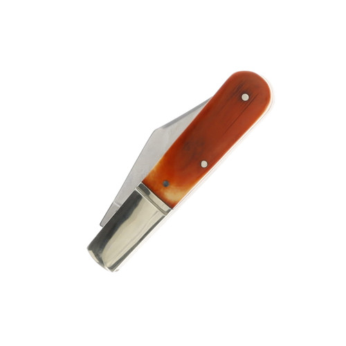 Old Forge Barlow 2-Bld. Burnt Orange Smooth Bone D2 Blade Steel ...