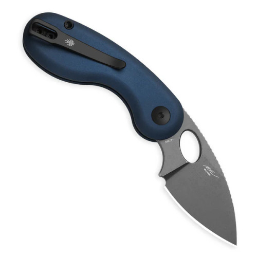 Kizer Microbe Folding Knife Blue Aluminum Handle Gray Stonewashed ...