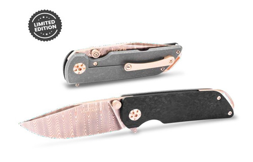 Boker M4 Sherman Folding Knife -Damascus Rose Gold Limited Edition ...