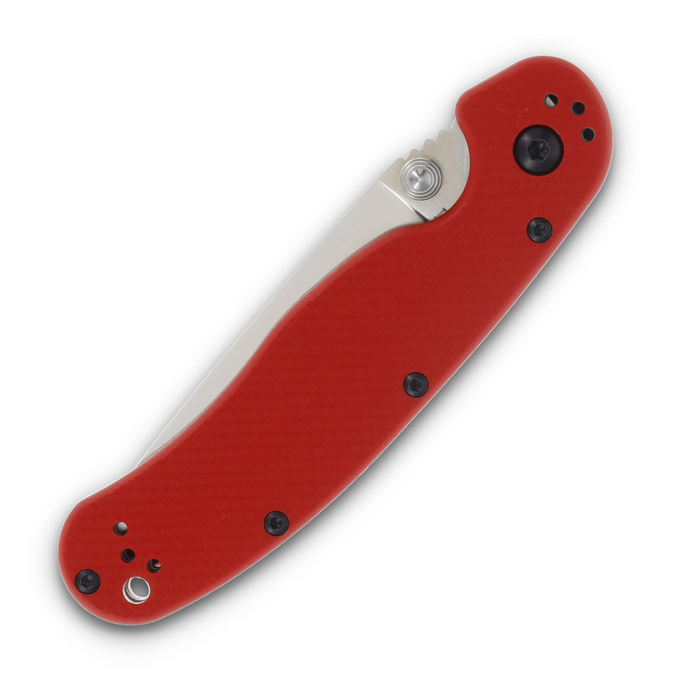 Ontario Rat II Red G-10 Handle Satin Folding Knife ON8064 - Smoky ...