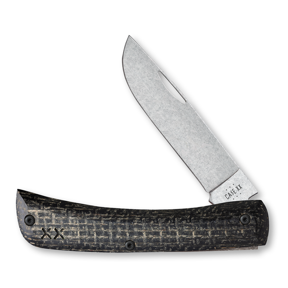 Case XX Crossroads Series XR Sod Buster Jr S35VN Black Burlap Canvas ...
