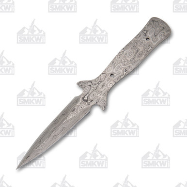 4 Inch Damascus Dagger Blade Blank Boot Knife Full Tang for Custom Knives