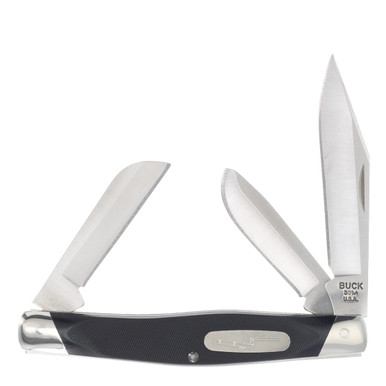 Buck 301 Stockman Folding Knife Black Sawcut Composition BU651 - Smoky ...