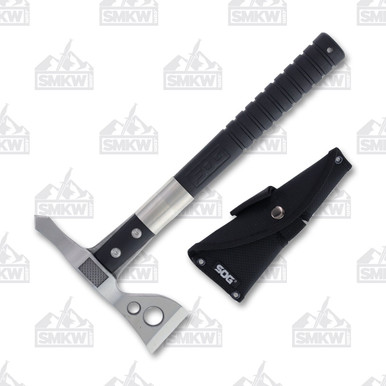 SOG Fasthawk Axe 2in GRN Handle Polished Nylon Sheath