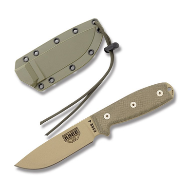ESEE 4 Desert Tan 1095 ESEE4PMBDT - Smoky Mountain Knife Works