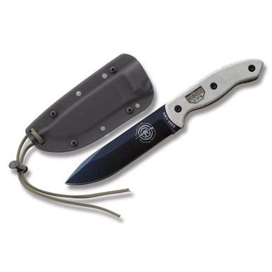 ESEE CM6 Fixed Blade Knife 5.88in Plain Edge Tan Canvas Micarta