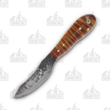 Woody Handmade Knives Sidekick Series Razor Curly Maple - Smoky ...