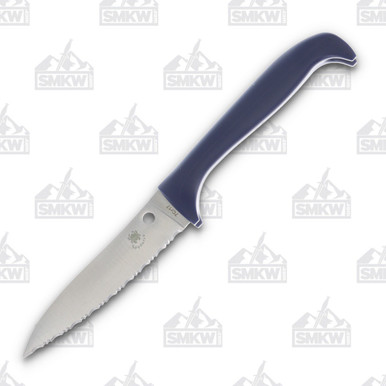Spyderco Counter Critter Kitchen Knife Purple Serrated SPK21SPR - Smoky ...