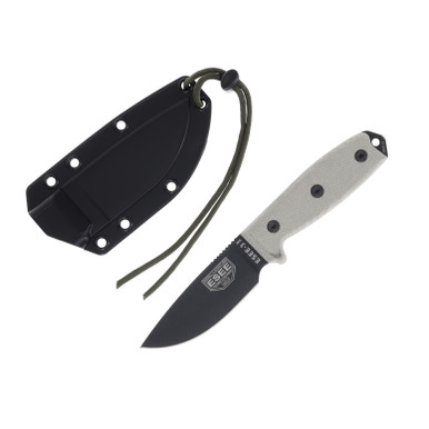 ESEE 3 MIL Fixed Blade Knife 3.87in Plain Edge Tan Micarta