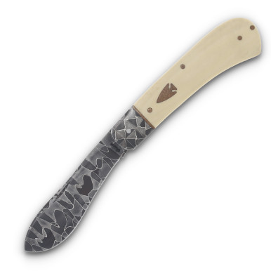 Crouch Knives Trapper with Doug Ponzio Damascus BCK004 - Smoky Mountain ...