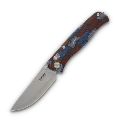 SRM Knives 255L Folding Knife Bead Blast/Multi-Color G-10 SRM-255L-GQ2 ...