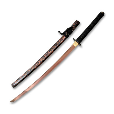 Komoran Tiger Sword Katana Black Cast Metal 11.75" Copper Tempered ...