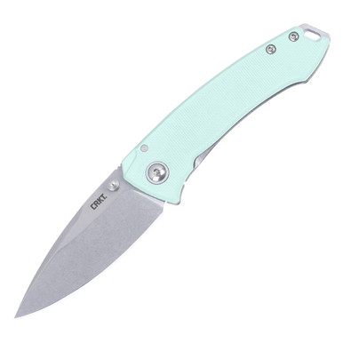CRKT Tuna Compact Folding Knife 2.73in Plain Edge Aqua Blue G10
