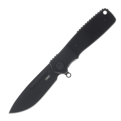CRKT Homefront Compact Folding Knife 2.91in Plain Black DLC Drop Point