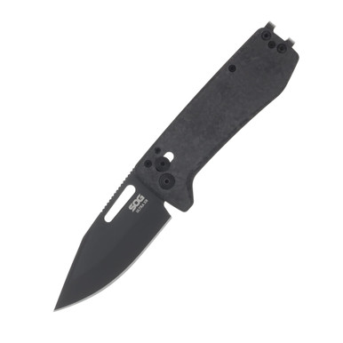 Sog Ultra XR Blackout Folding Knife Black Carbon Fiber 2.8” Black TiNi ...