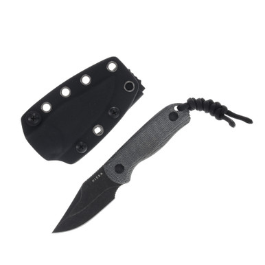 Kizer Drop Bear Fixed Blade Knife Gray 2.55in Plain Black Clip Point