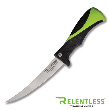 Relentless Titanium Fillet 7 Inch Curved Fillet Knife with Sheath RTF7 ...