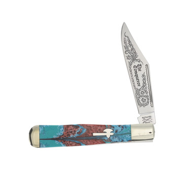 Battle Axe 1-Blade Folding Hunter- Navajo -Micapearl 1-of-6 CCBA7100 ...