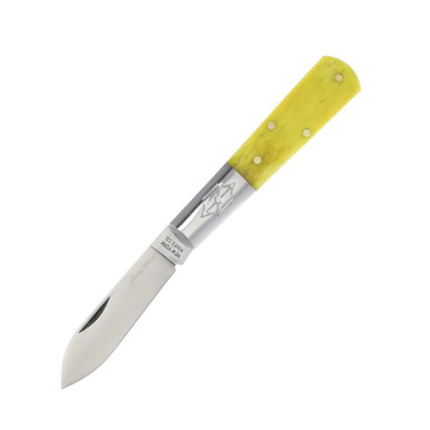 New York Knife Co. Yellow Smooth Bone Barlow Folding Pocket Knife ...