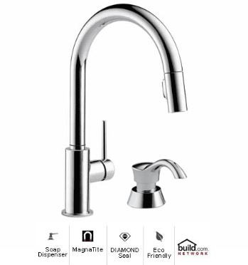 Delta Trinsic Pull-Down Faucet with Magnetic Docking & Soap